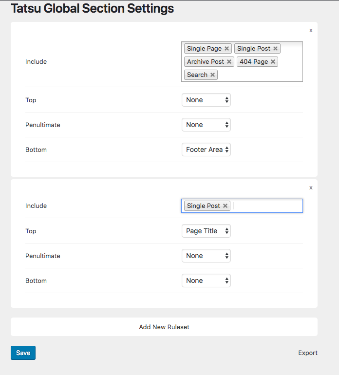 Global Sections – Oshine Knowledge Base