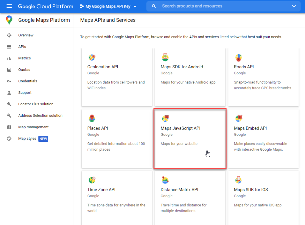 Generate Google Maps API Key and Display Maps in Oshine – Oshine Knowledge Base